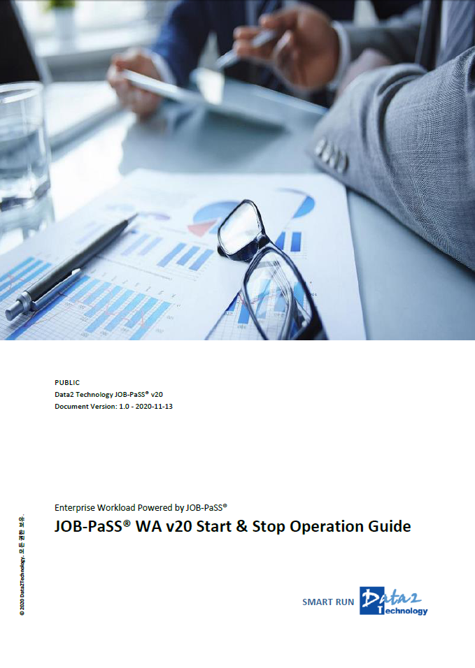 JOB-PaSS® WA v20 Start & Stop Operation Guide – 데이터투테크놀로지(주)